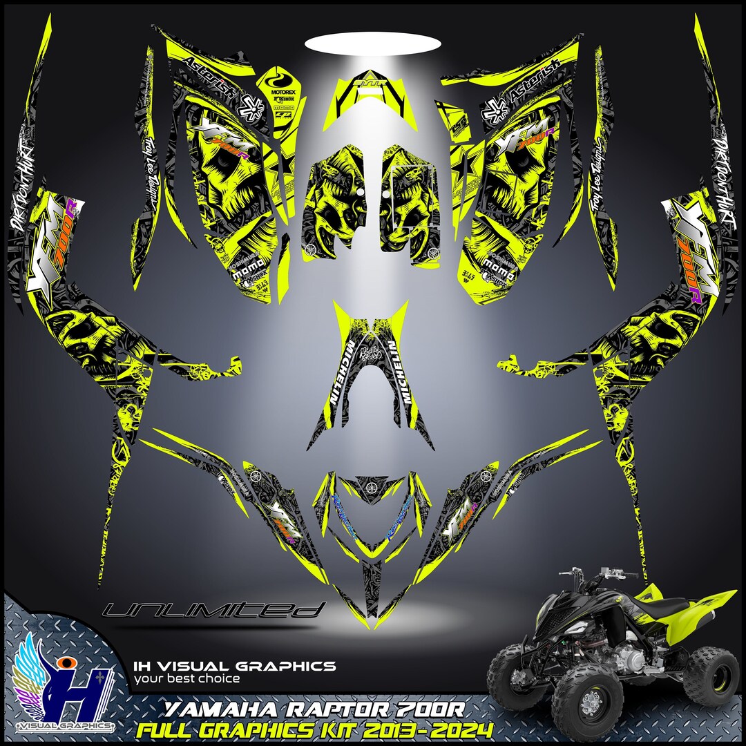 Yamaha Raptor 700 700R Graphics Kit 2013 2014 2017 2018 2019 - Etsy