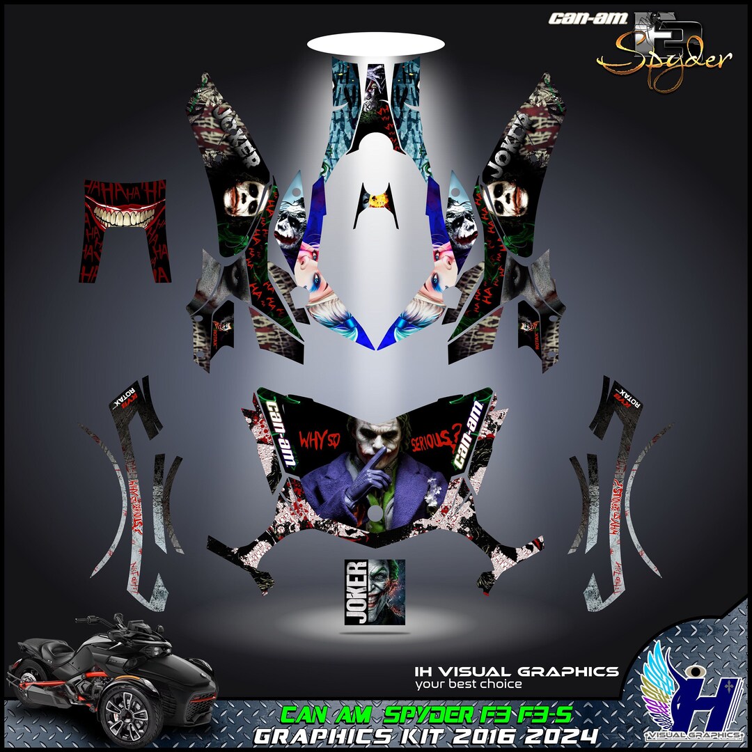 Can Am SPYDER F3 F3-S Graphics Kit 2016 2019 2020 2024 Stickers Decals ...