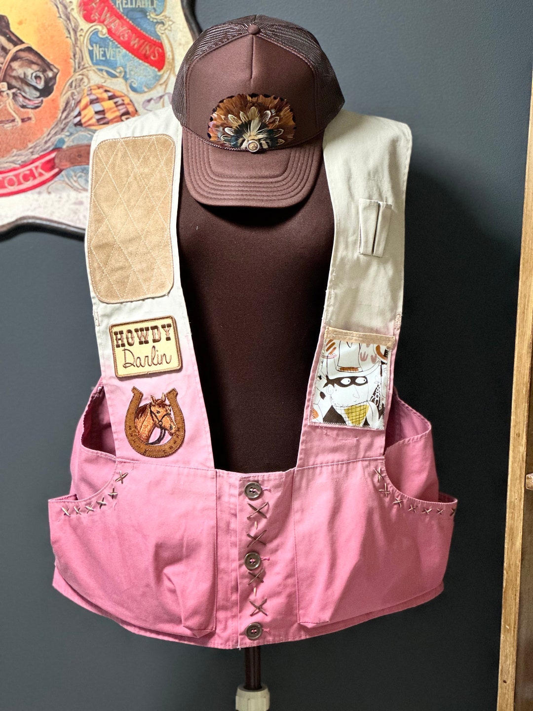 Upcycled Vintage 1970s Western Hunting Tyler Childers Howdy Patch Hand ...