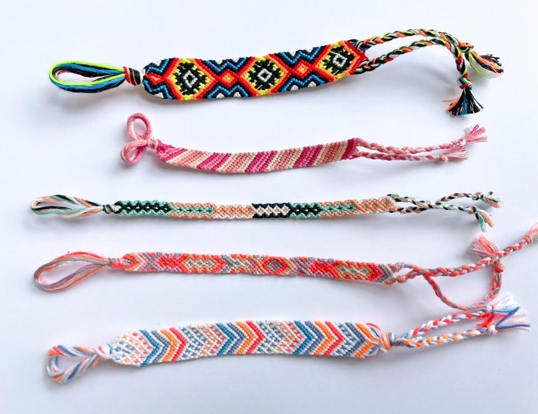 Colorful Yarn Friendship Bracelets - Etsy