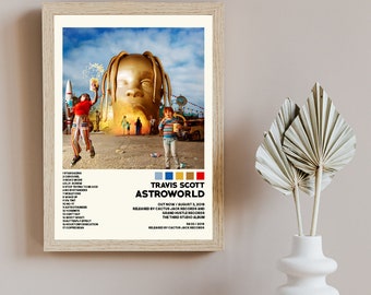 Travis Scott - Astroworld Album Poster / Album Cover Poster / Wall Decor / Poster Design / Music ...