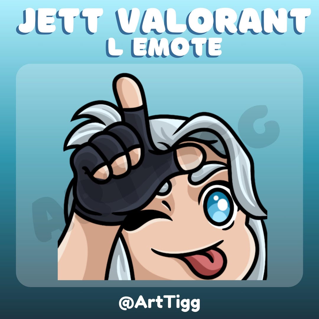 Jett Valorant Emote | Twitch | Discord | Youtube | Kick | Streaming ...