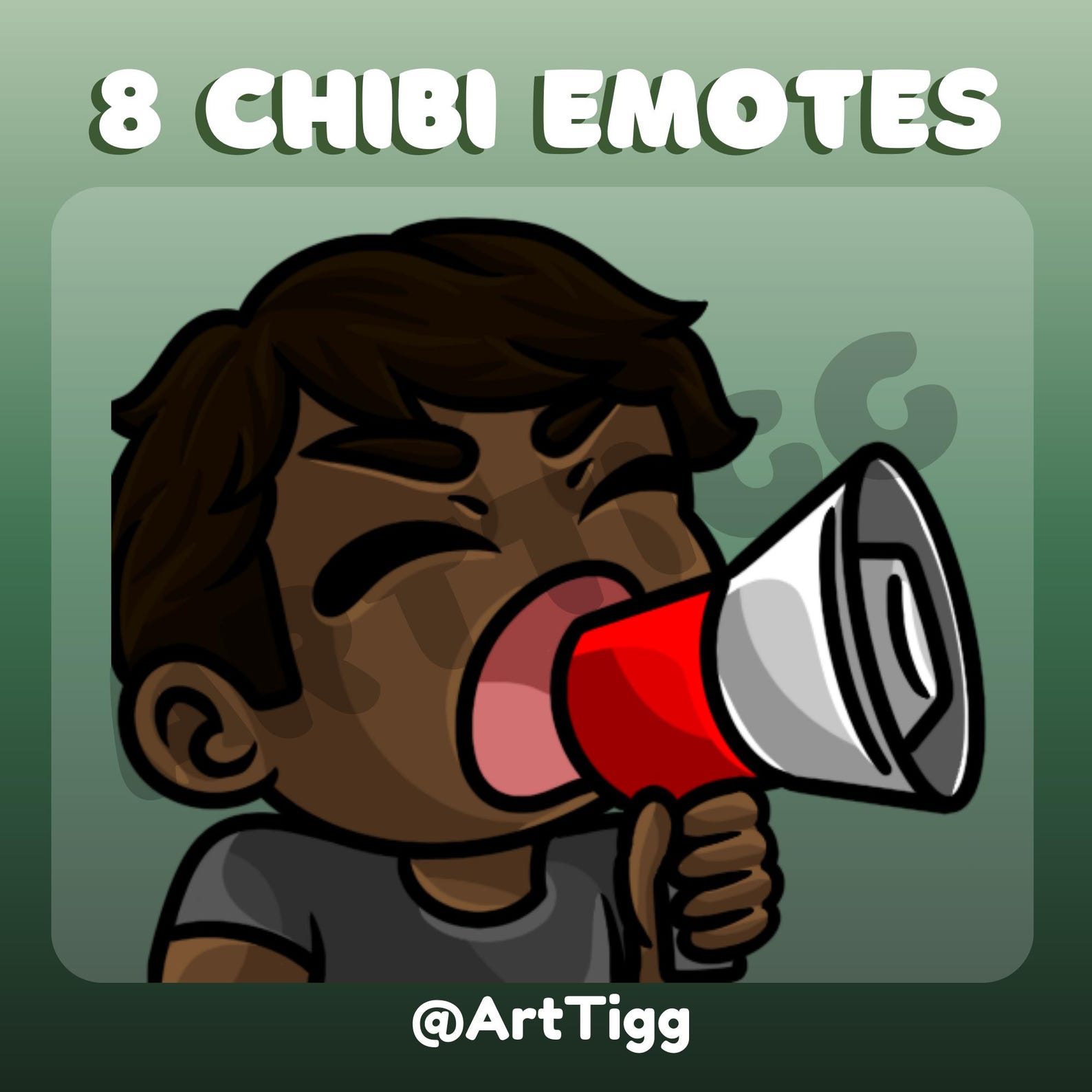 Dark Brown Haired Guy Emotes (8) | Twitch | Discord | Youtube | Kick ...