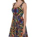 Trippy Skater Dress Psychedelic Mini Dresses Colorful Flare Skirt ...