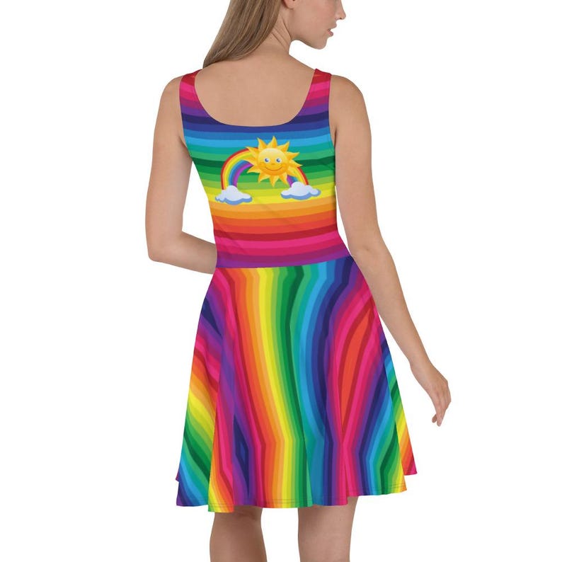 Rainbow LGBTQ Dress Skater Pride Outfit Colorful Summer Fashion Sunny ...