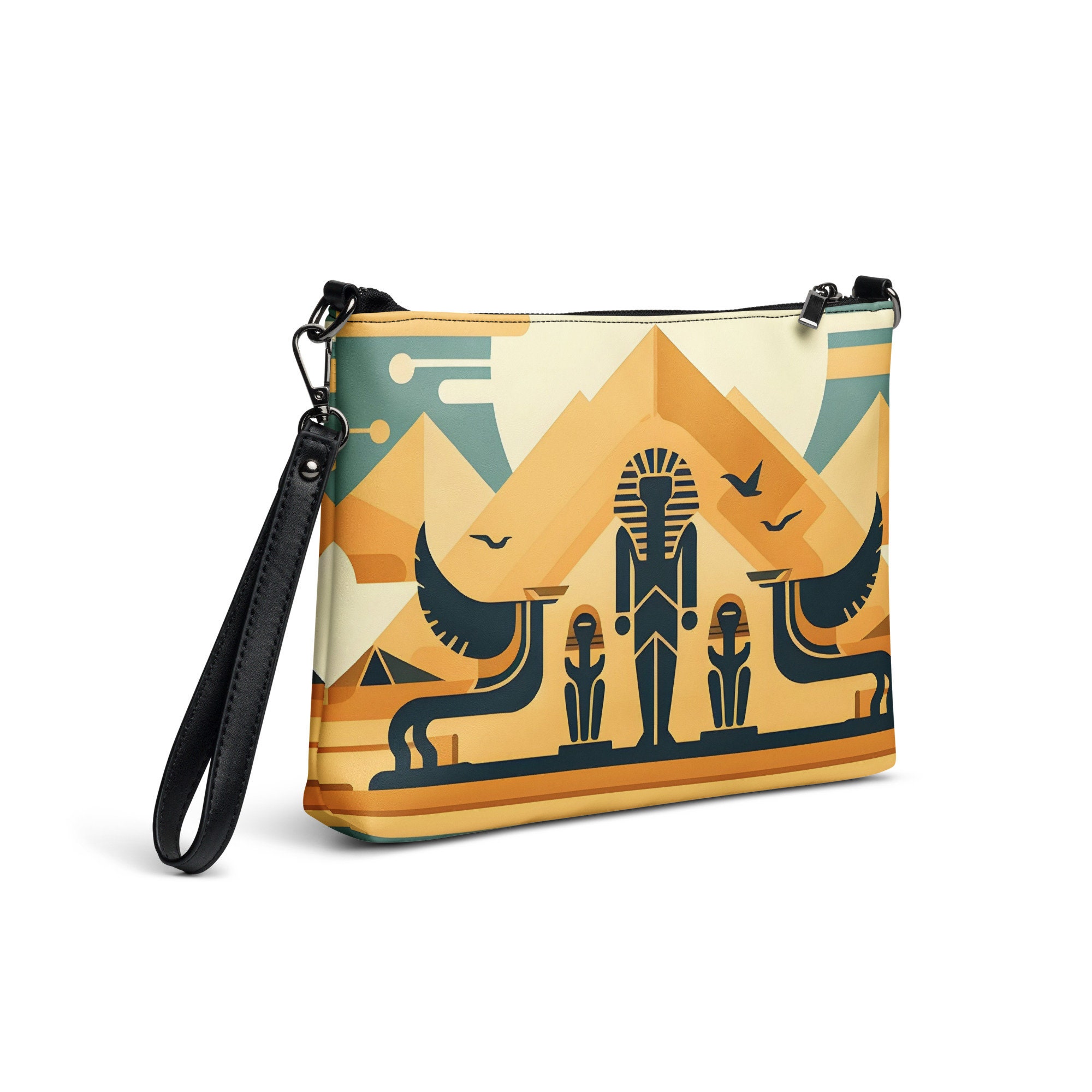 Egyptian Purse Crossbody Bag Egypt Design Pocketbook Women's Faux ...