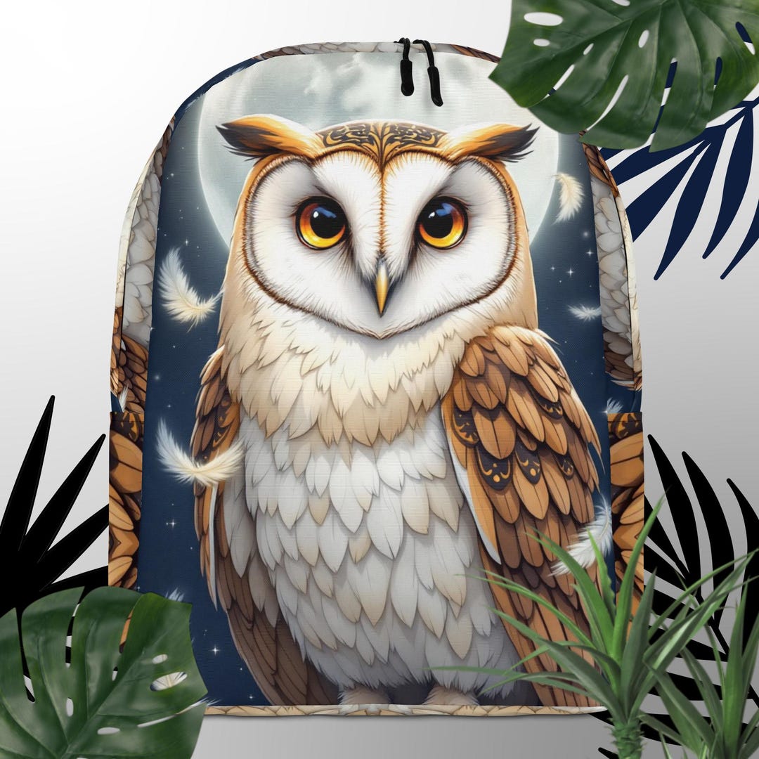 Moonlit Owl Backpack Barn Bird Lover Bookbag Majestic Feathers Ransack ...