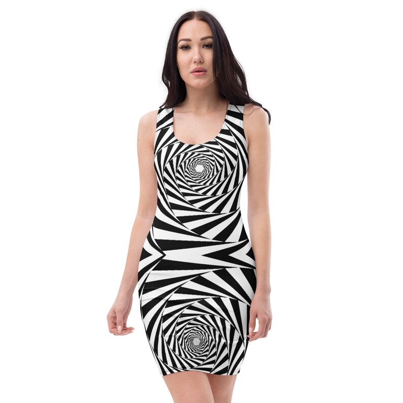 Head Spinner Dress Trance Hypnotic Bodycon Psychedelic Bold Festival ...