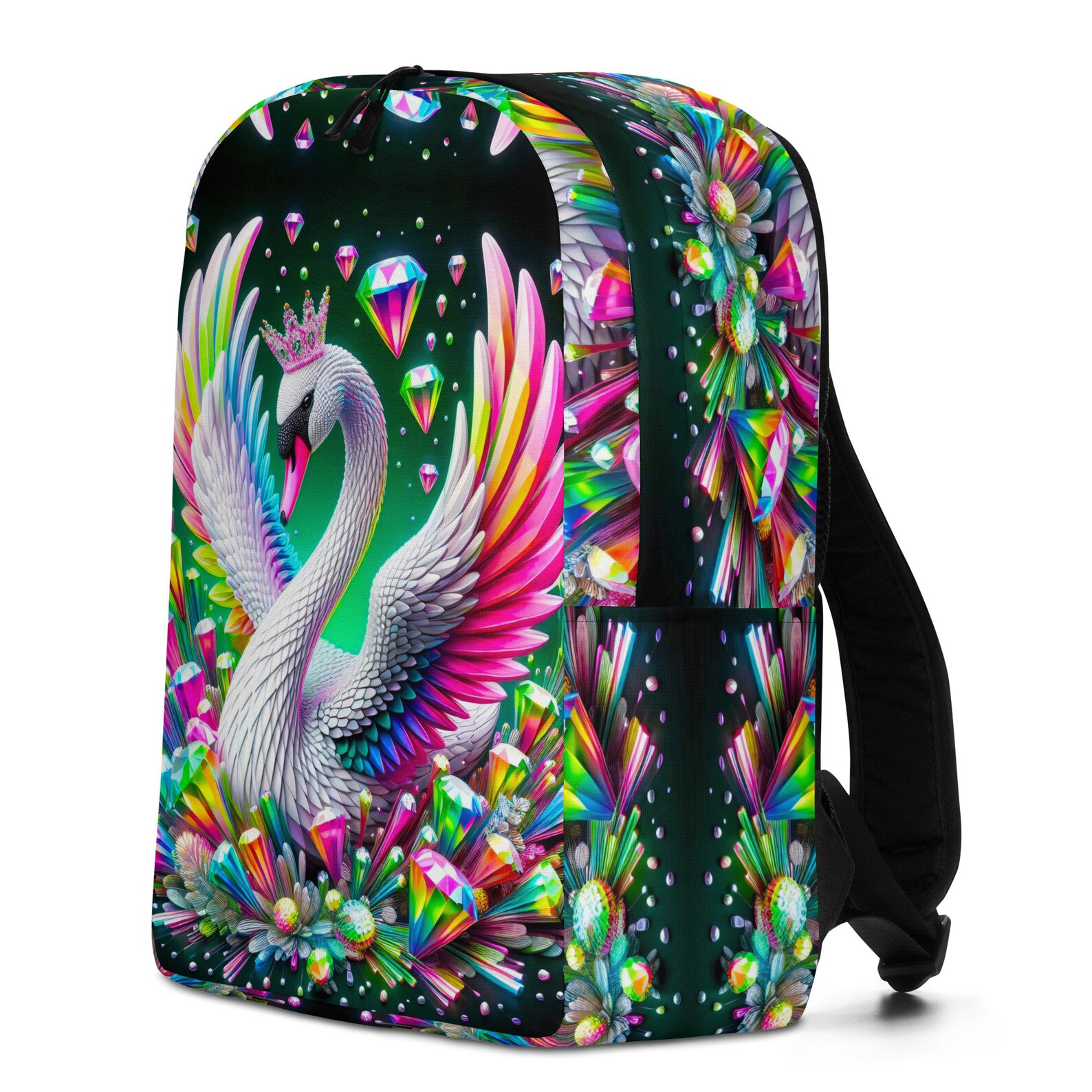 Jewel Swan Backpack Jeweled Queen Bird Bookbag Girls Pretty Gem Design ...