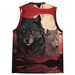 Men's Wolves Tank Top Basketball Jersey Shirt White Black Wolf Yin Yang ...