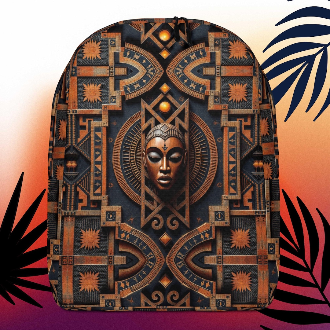 African Art Backpack Tribal Bookbag Girls School Book Bags Women's ...