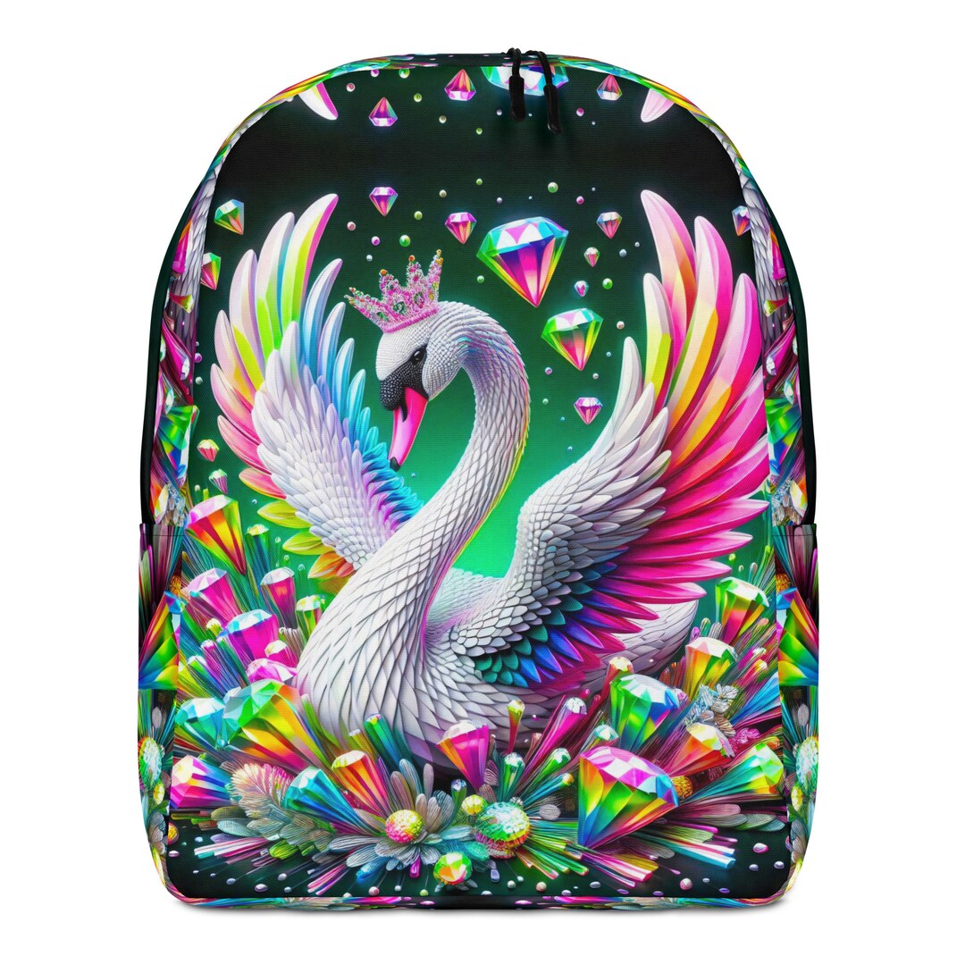 Jewel Swan Backpack Jeweled Queen Bird Bookbag Girls Pretty Gem Design ...