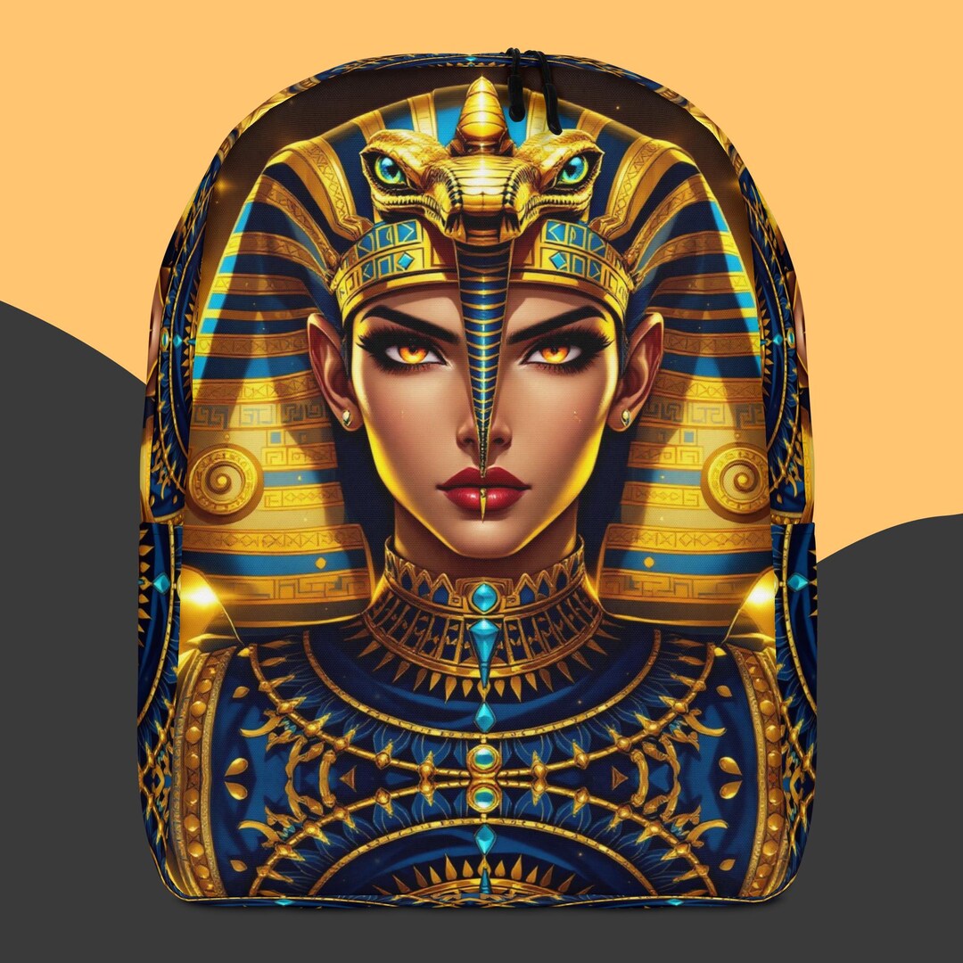 Anime-style Egypt Backpack Gold Egyptian Bookbag Pharaoh Ransack Padded ...