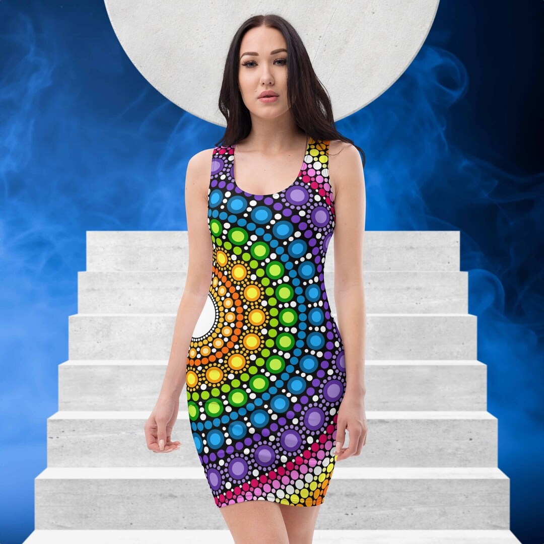 Party Limelight Dress Mandala Multicolor Bodycon Women's Unique Stand ...