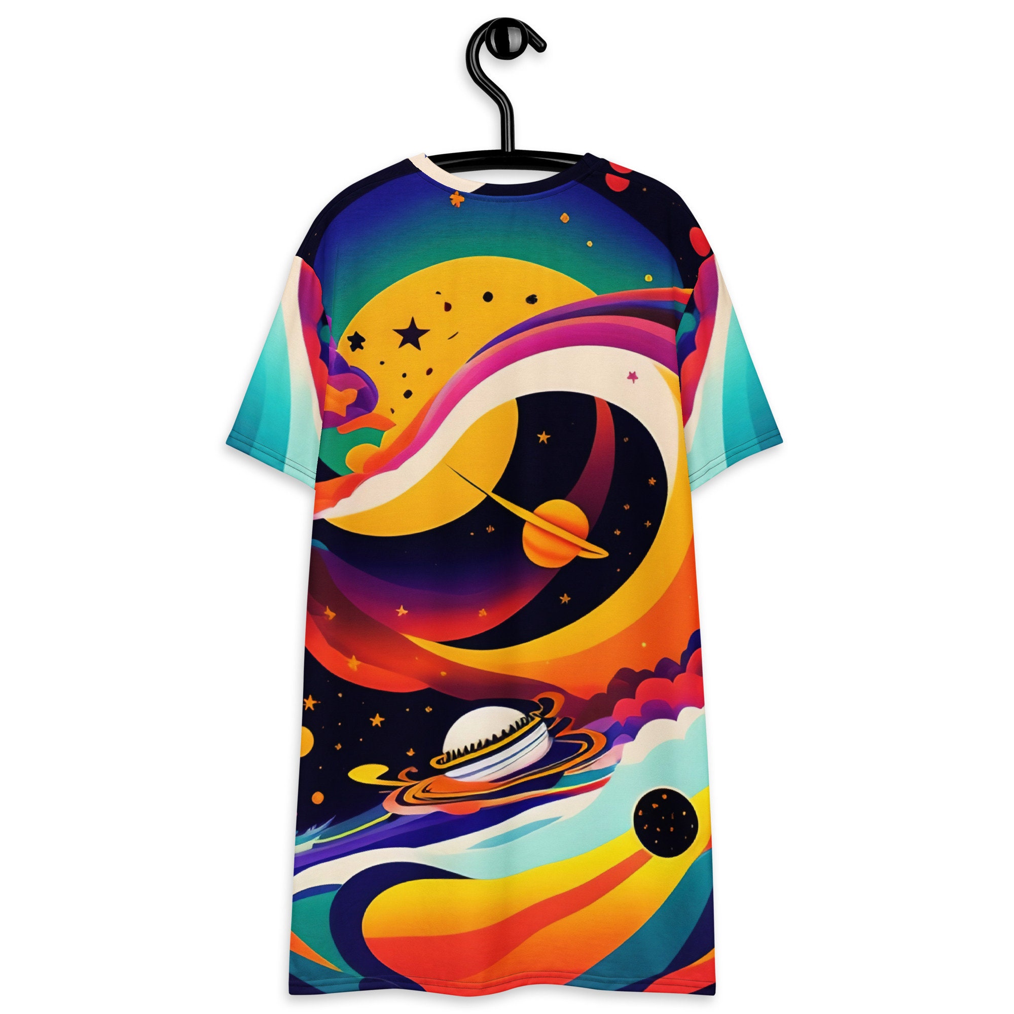 Galaxy Stars Nightgown Cosmos Nightie Planets Pajama Dress Astrology ...