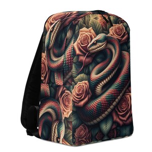 Snake Backpack Roses Bookbag Girls Back Packs Reptile Lover Ransack ...