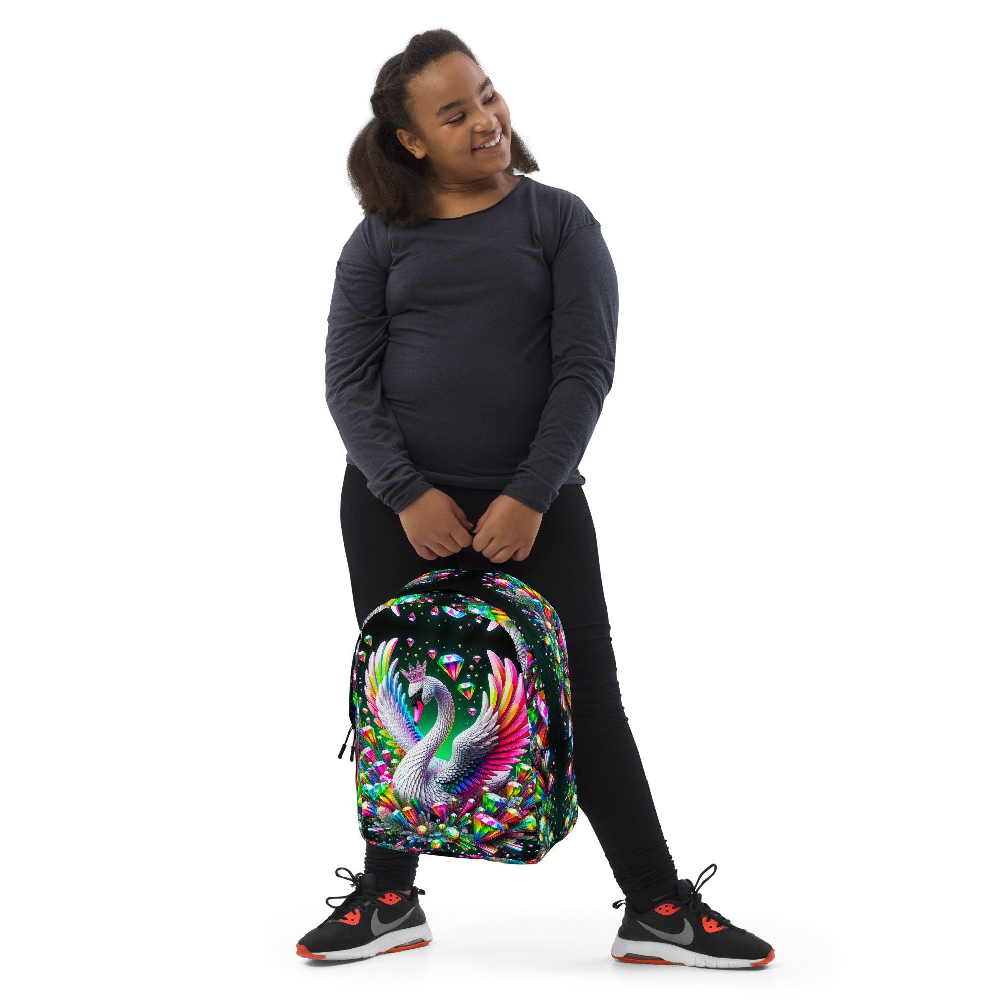 Jewel Swan Backpack Jeweled Queen Bird Bookbag Girls Pretty Gem Design ...