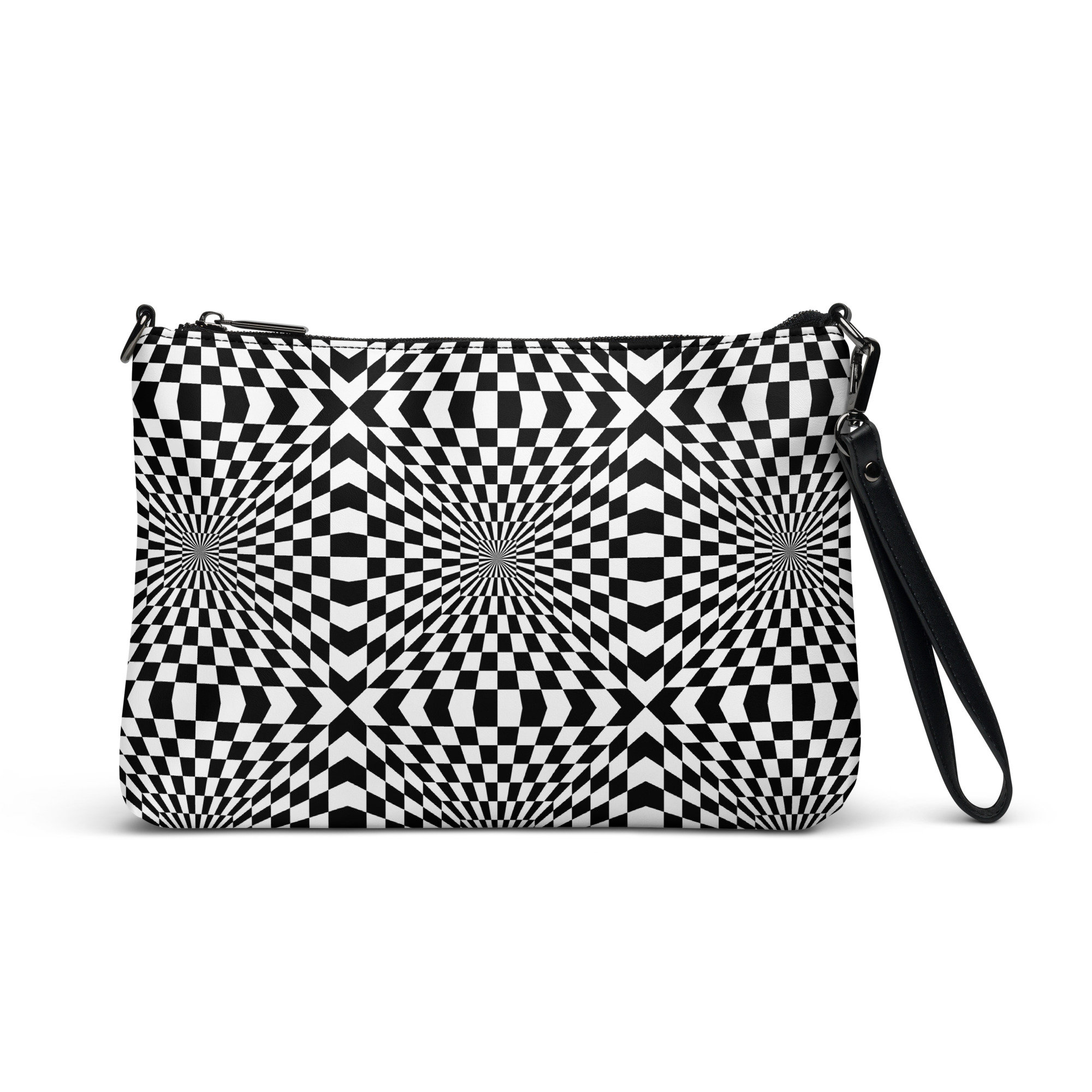 Checkered Purse Hypnotic Crossbody Bag Vortex Spiral Shoulder Bags ...