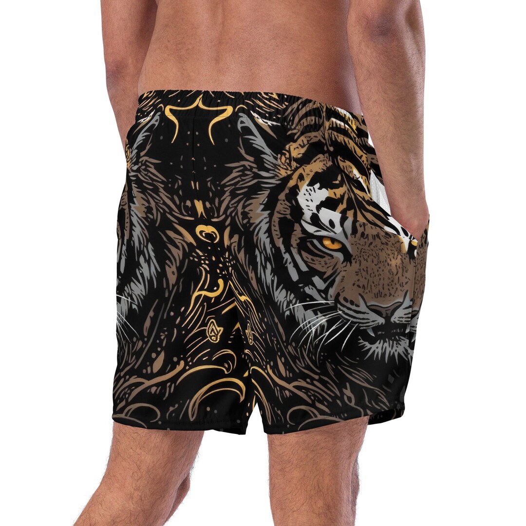 Tiger Swim Trunks Men's Swimming Shorts Beach Swimwear Swimsuit Bathing ...