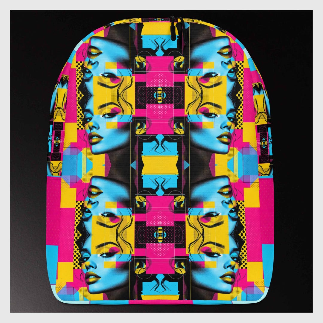 Pop Art Backpack Hot Pink Girls Bookbag Women's Travel Bag Colorful ...