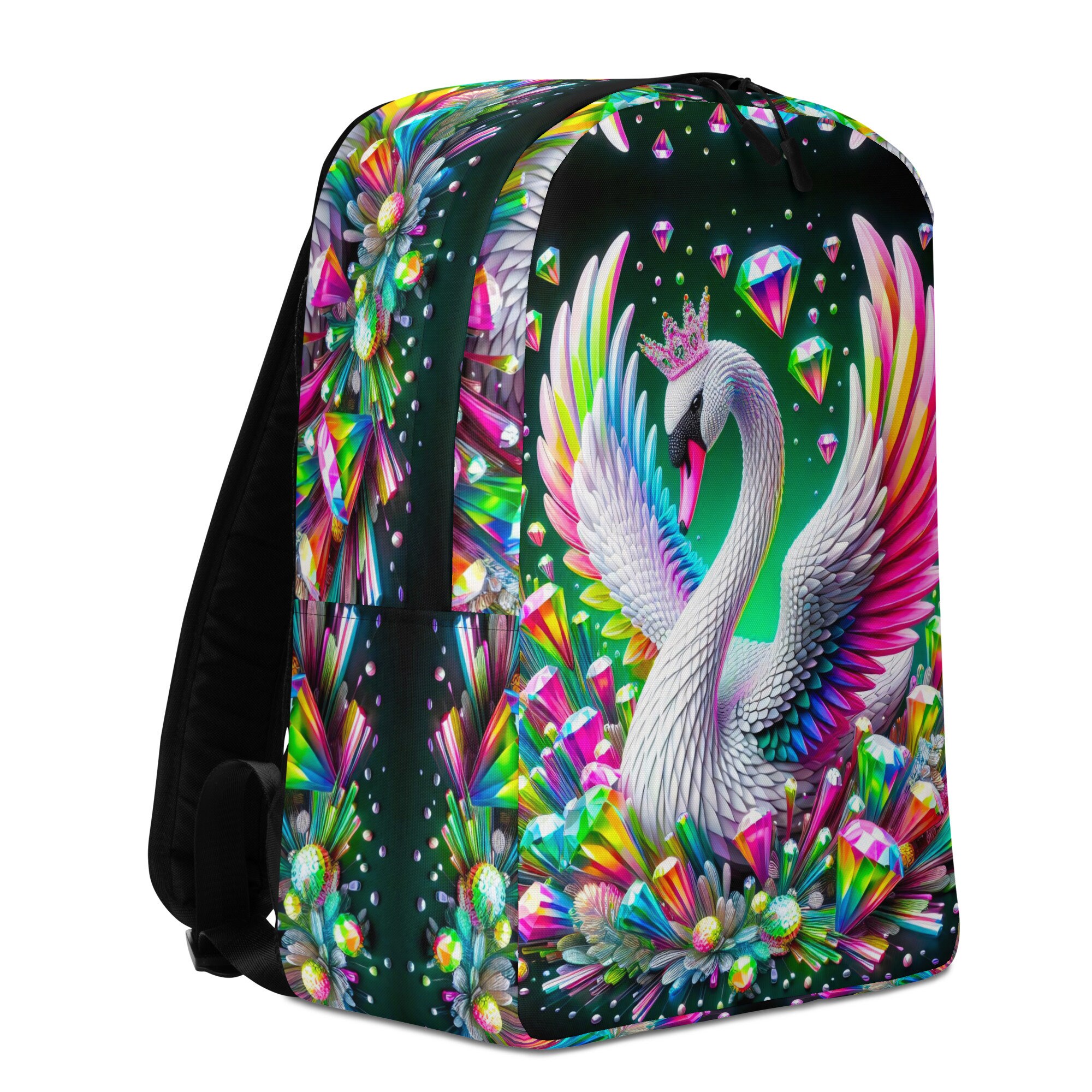 Jewel Swan Backpack Jeweled Queen Bird Bookbag Girls Pretty Gem Design ...