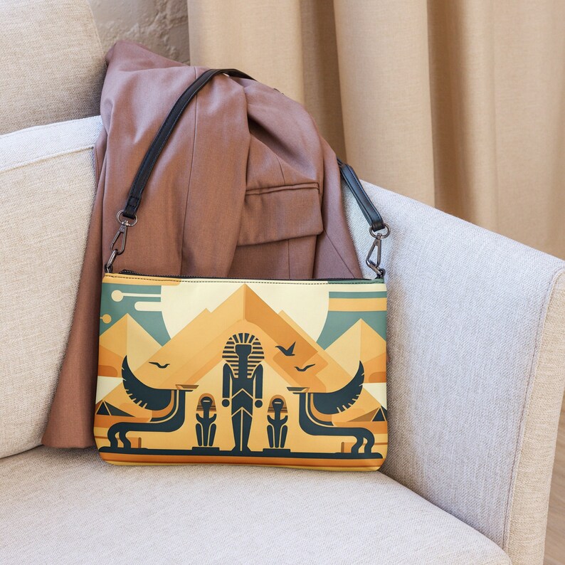 Egyptian Purse Crossbody Bag Egypt Design Pocketbook Women's Faux ...