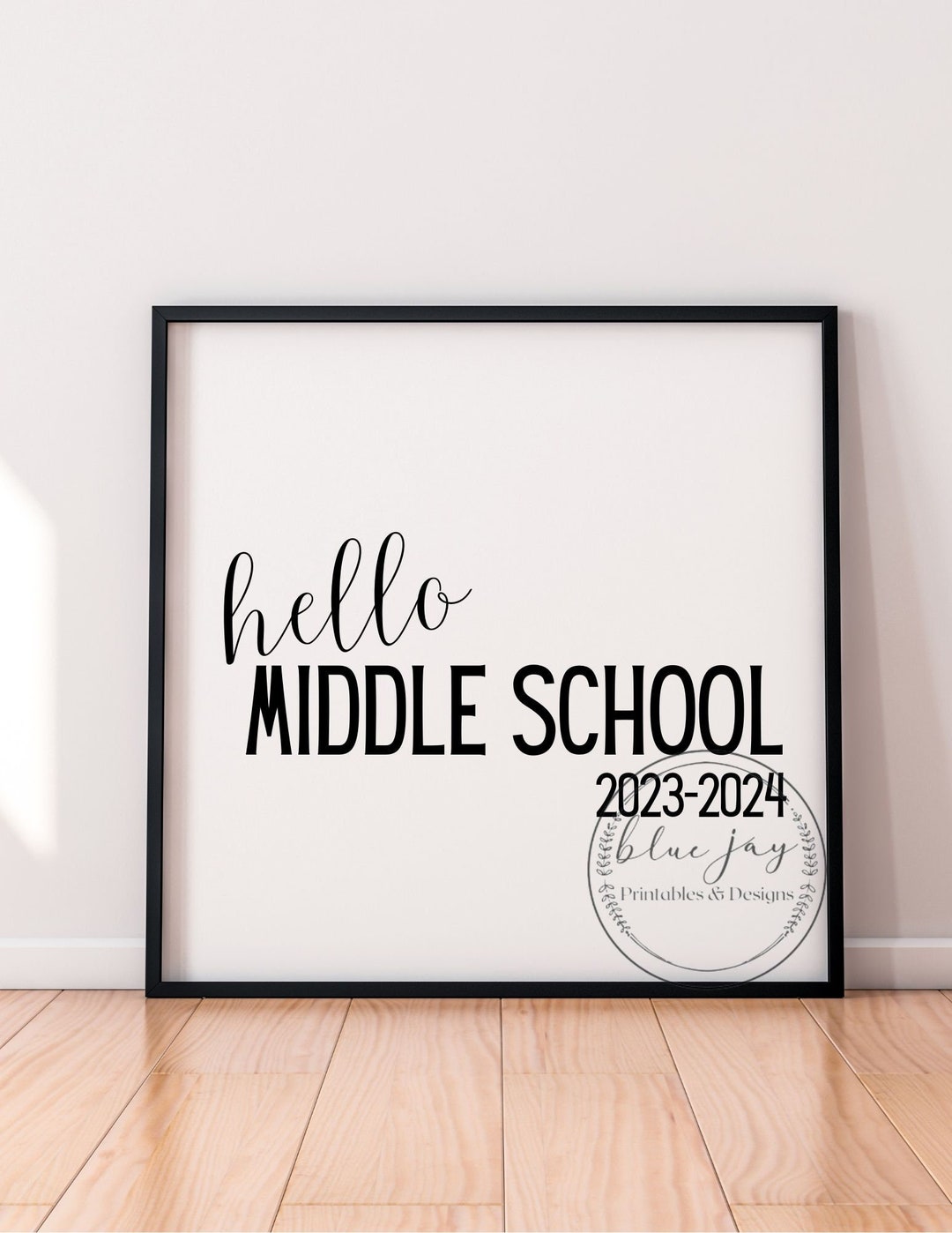 Hello Middle School 2023-2024 First Day of Middle School Back to School ...
