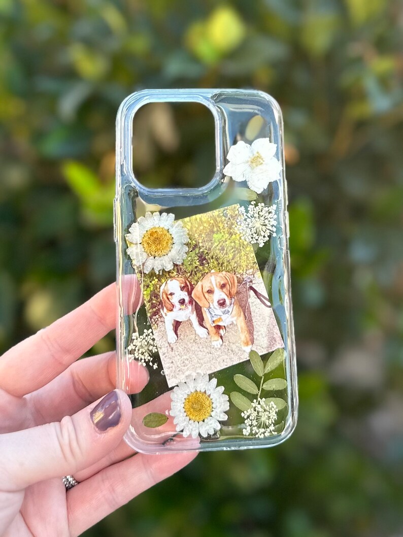 Custom Photo Phone Case Pressed Flower Phone Case Unique Phone Case ...