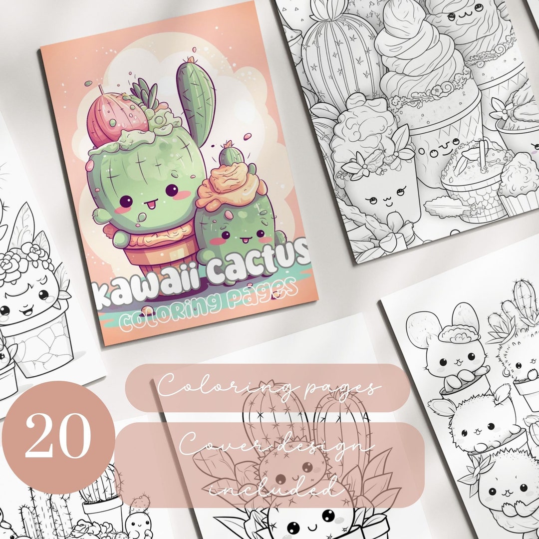 Kawaii Cactus Coloring Pages,printable Coloring,kids Coloring Pages ...
