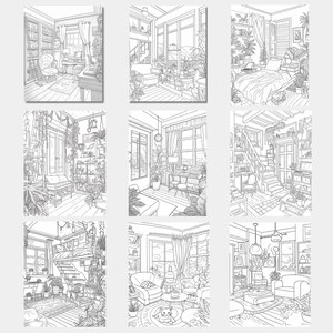 Cozy Interior Coloring Book,coloring Pages for Kids and Adult,cozy ...