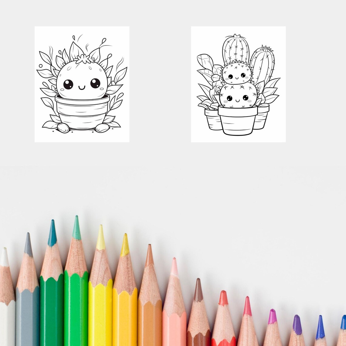 Kawaii Cactus Coloring Pages,printable Coloring,kids Coloring Pages ...