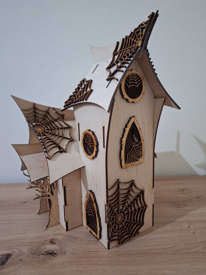 Haunted House Miniature, Halloween Miniature, DIY Kit, - Etsy