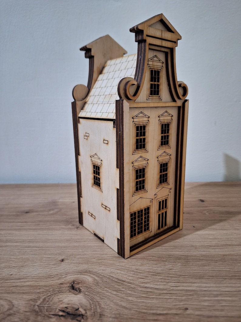 Amsterdam Wooden House - Craft, Miniature, DIY Kit - Etsy