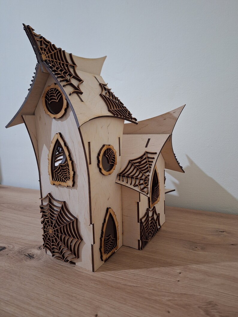 Haunted House Miniature, Halloween Miniature, DIY Kit, - Etsy