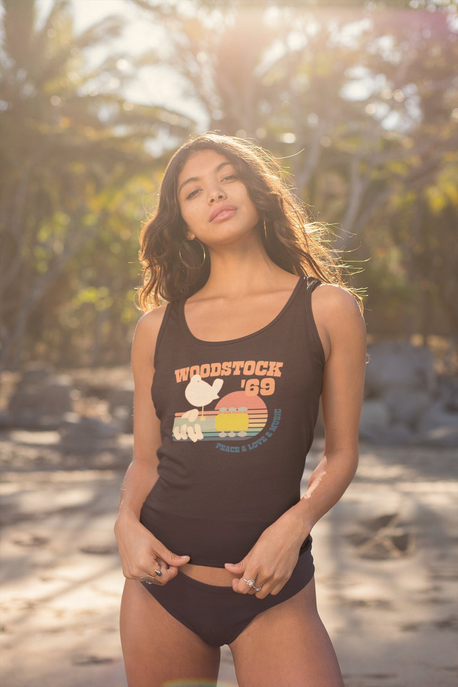 Woodstock 99 Tank Top Woodstock Shirt Unisex Mens Women Retro Colorful Woodstock '69 Festival ...