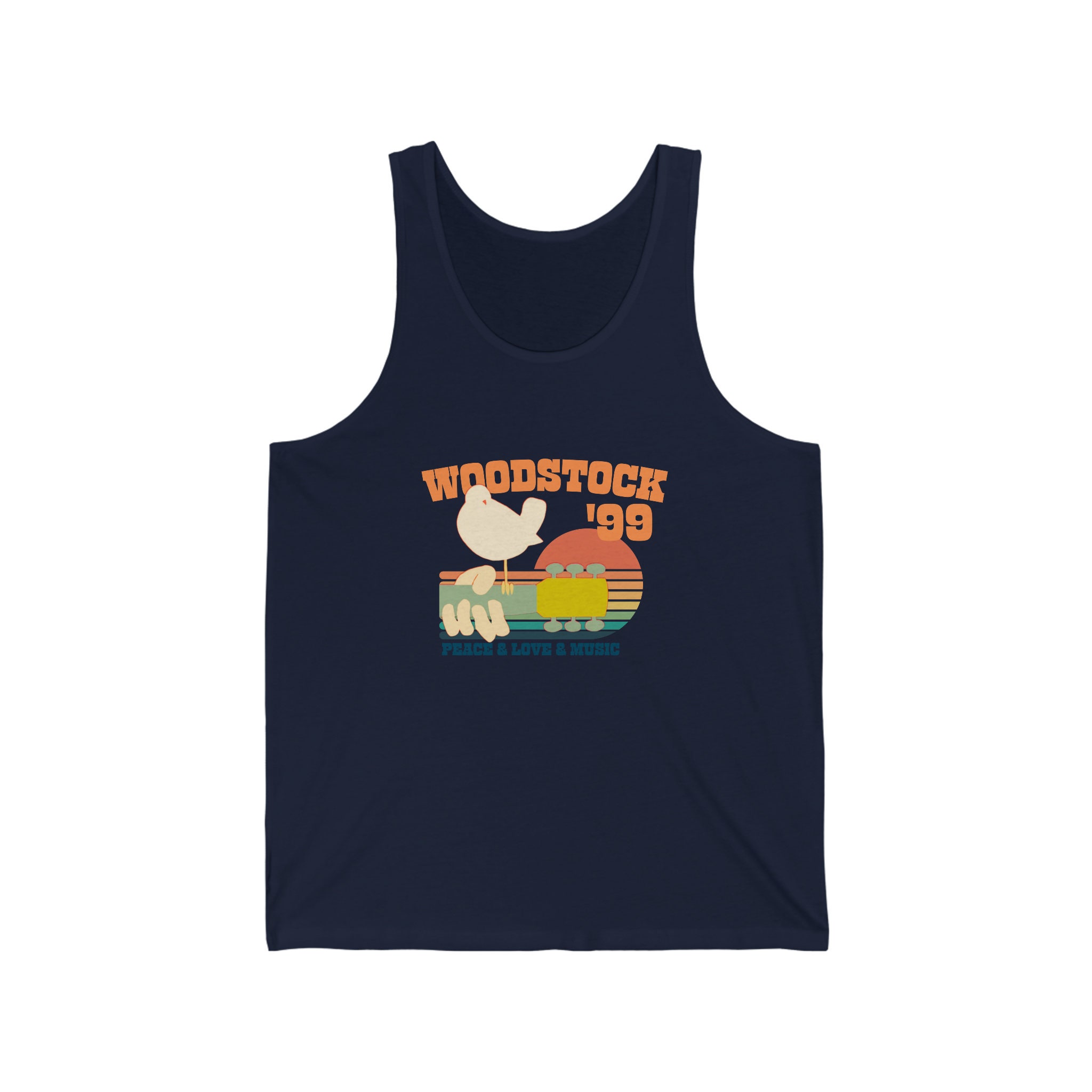 Woodstock 99 Tank Top Woodstock Shirt Unisex Mens Women Retro Colorful Woodstock '69 Festival ...