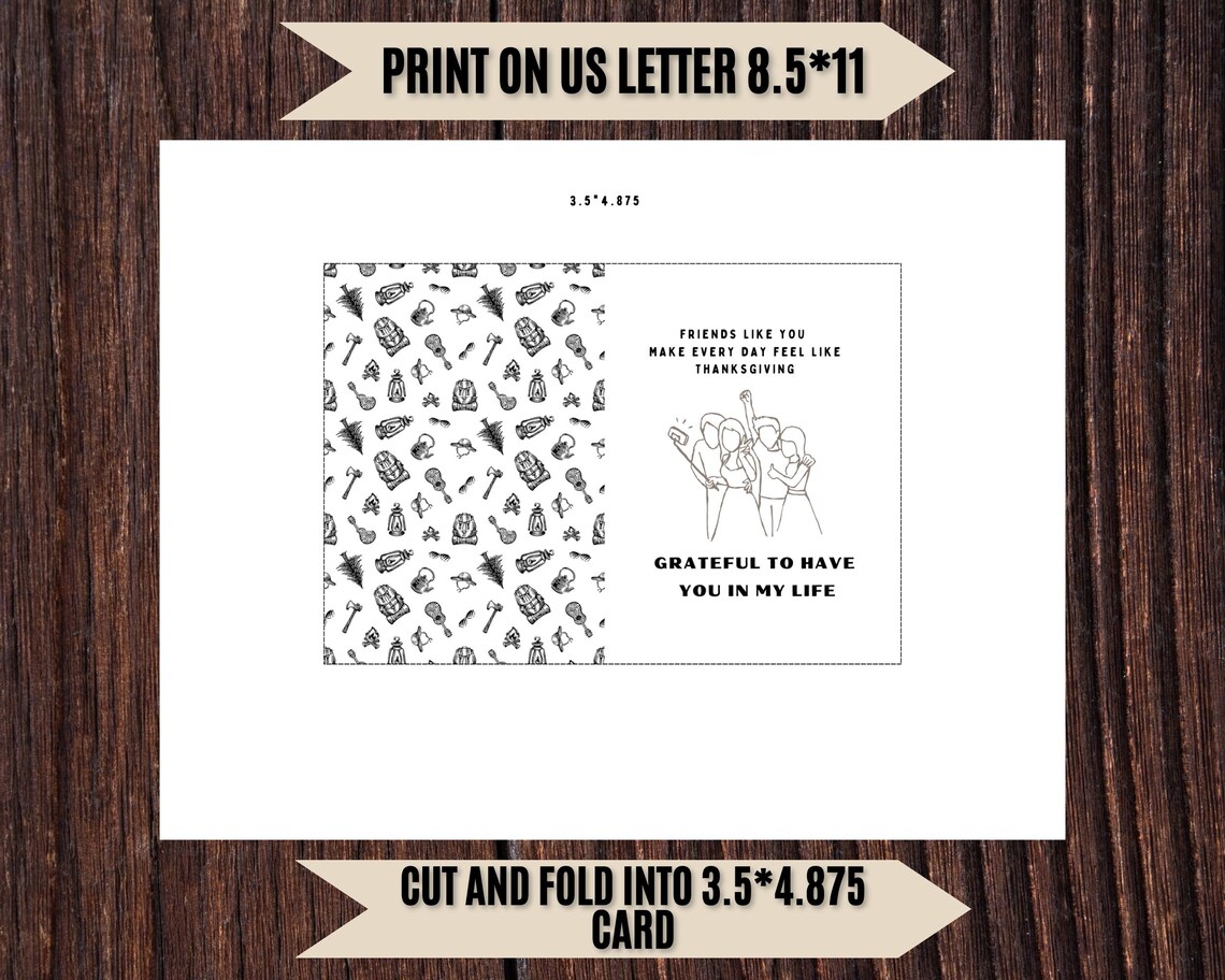 Printable Digital Cards for Thanks Giving | Sweet Thanks Giving Card ...