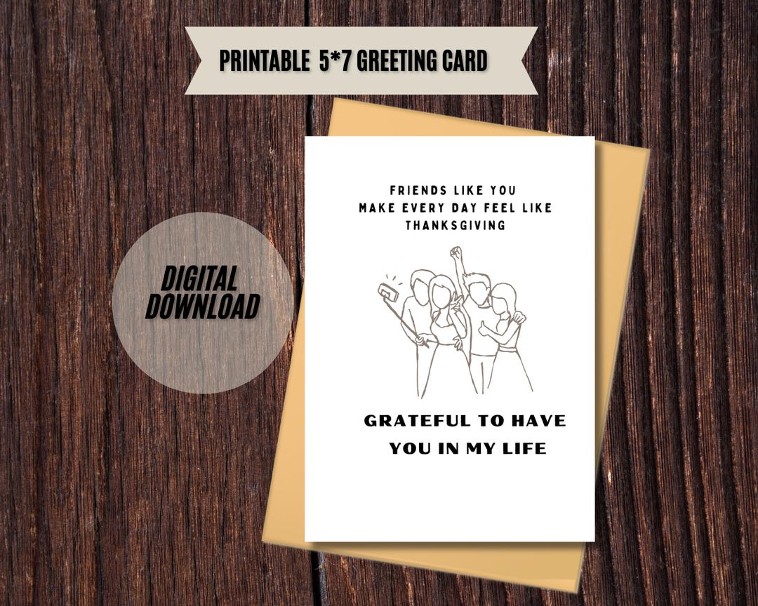 Printable Digital Cards for Thanks Giving | Sweet Thanks Giving Card ...