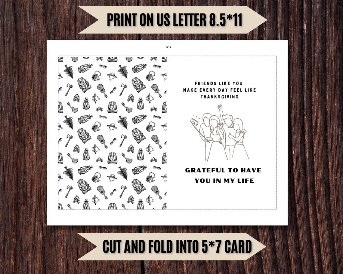 Printable Digital Cards for Thanks Giving | Sweet Thanks Giving Card ...