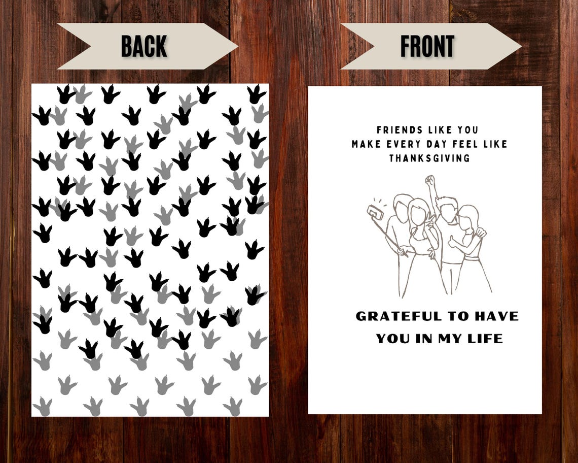 Printable Digital Cards for Thanks Giving | Sweet Thanks Giving Card ...
