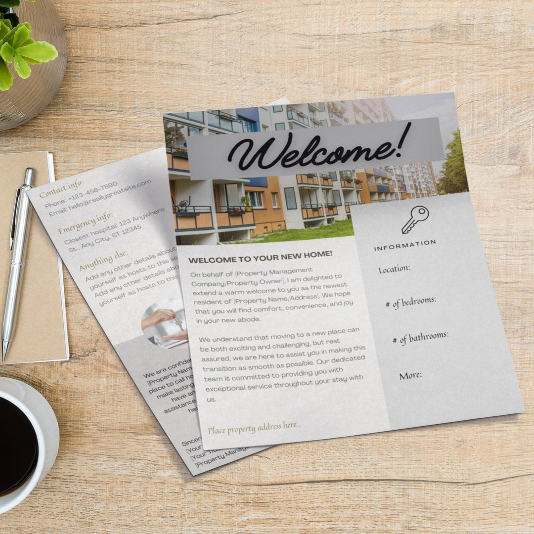 Tenant Welcome Letter Template: Property Management (digital Download ...