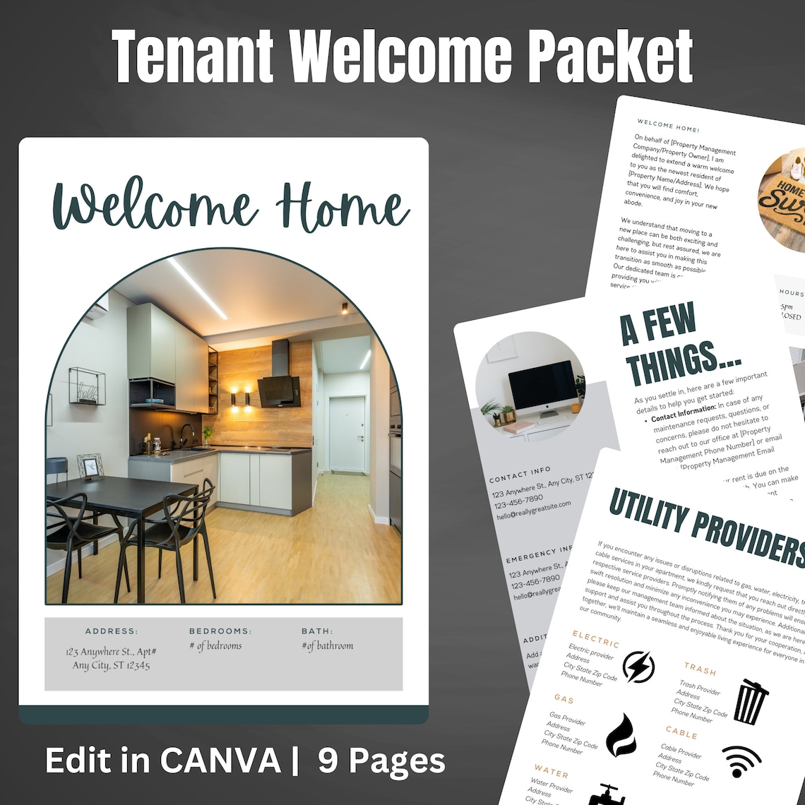 Tenant Welcome Packet: Landlord Move-in Guide (canva Template) - Etsy