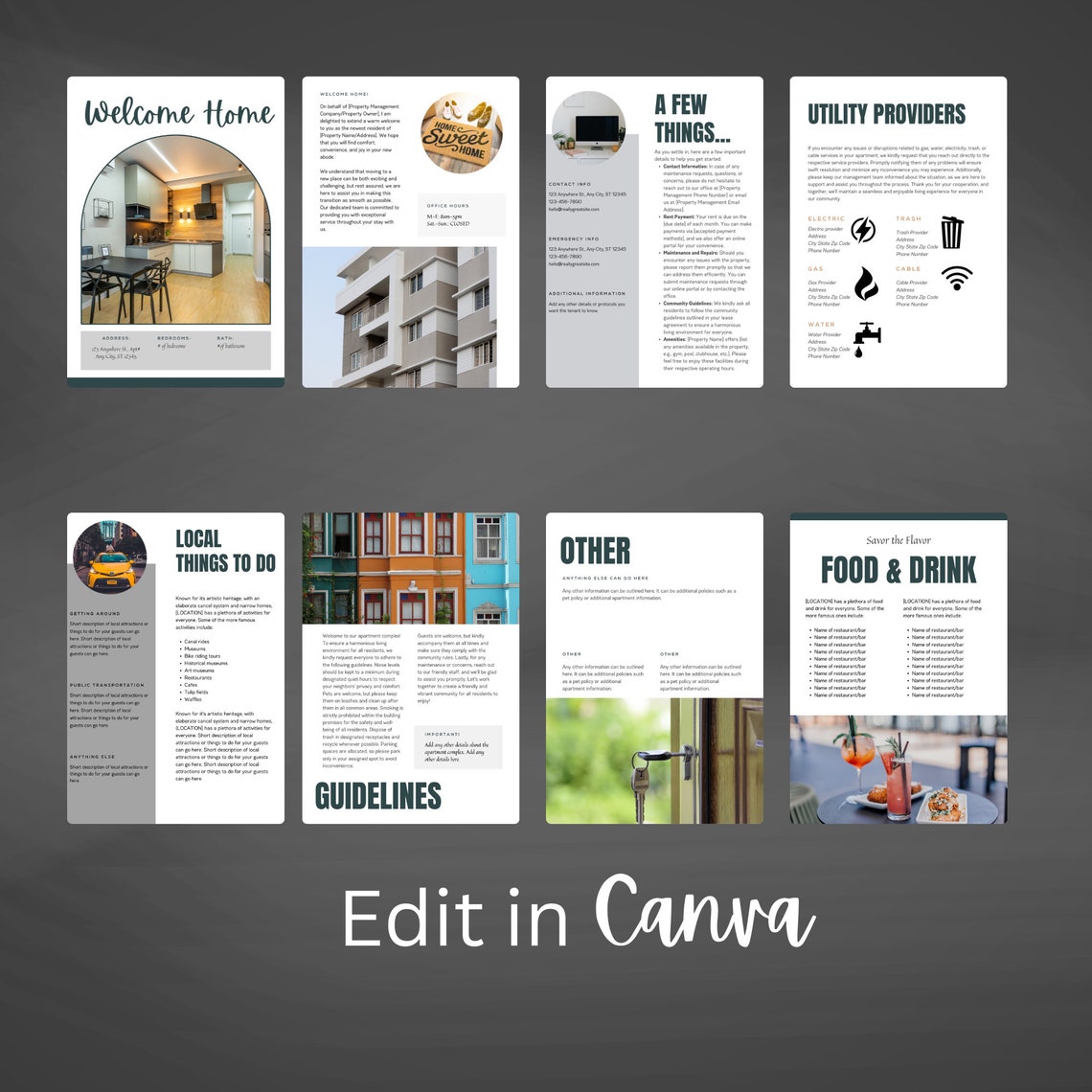 Tenant Welcome Packet: Landlord Move-in Guide (canva Template) - Etsy