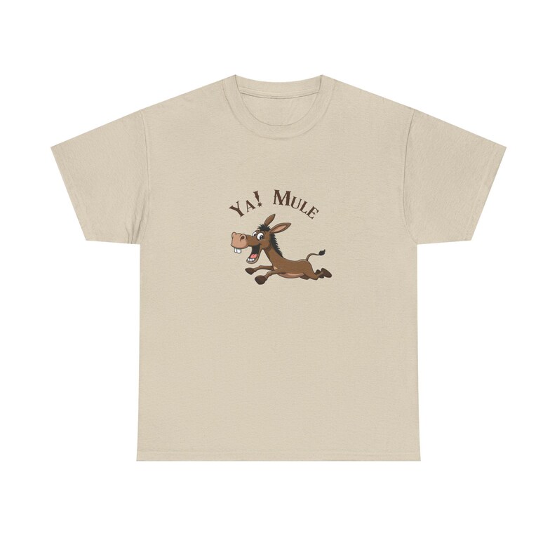 Ya! Mule Running Cartoon Tee | Funny Mule Illustration, Rustic Farm ...