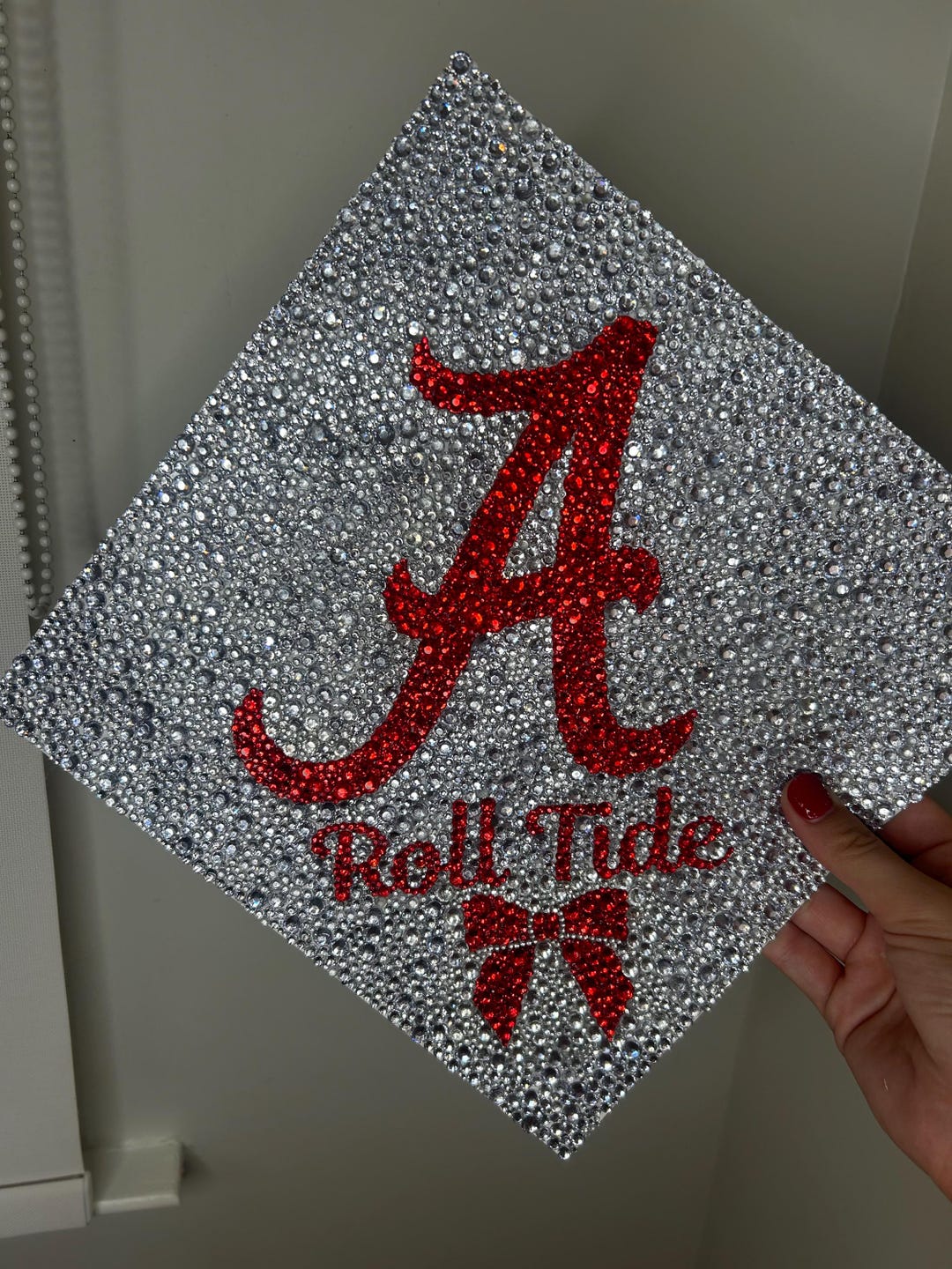 Custom High School or College Completely Bedazzled Graduation Cap ...