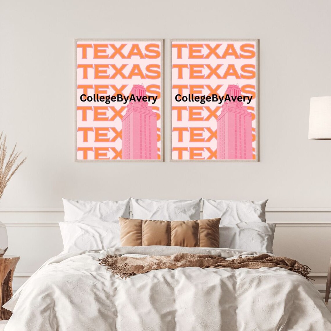 University of Texas at Austin (UT AUSTIN 2028) Pink Preppy Wall Art for ...