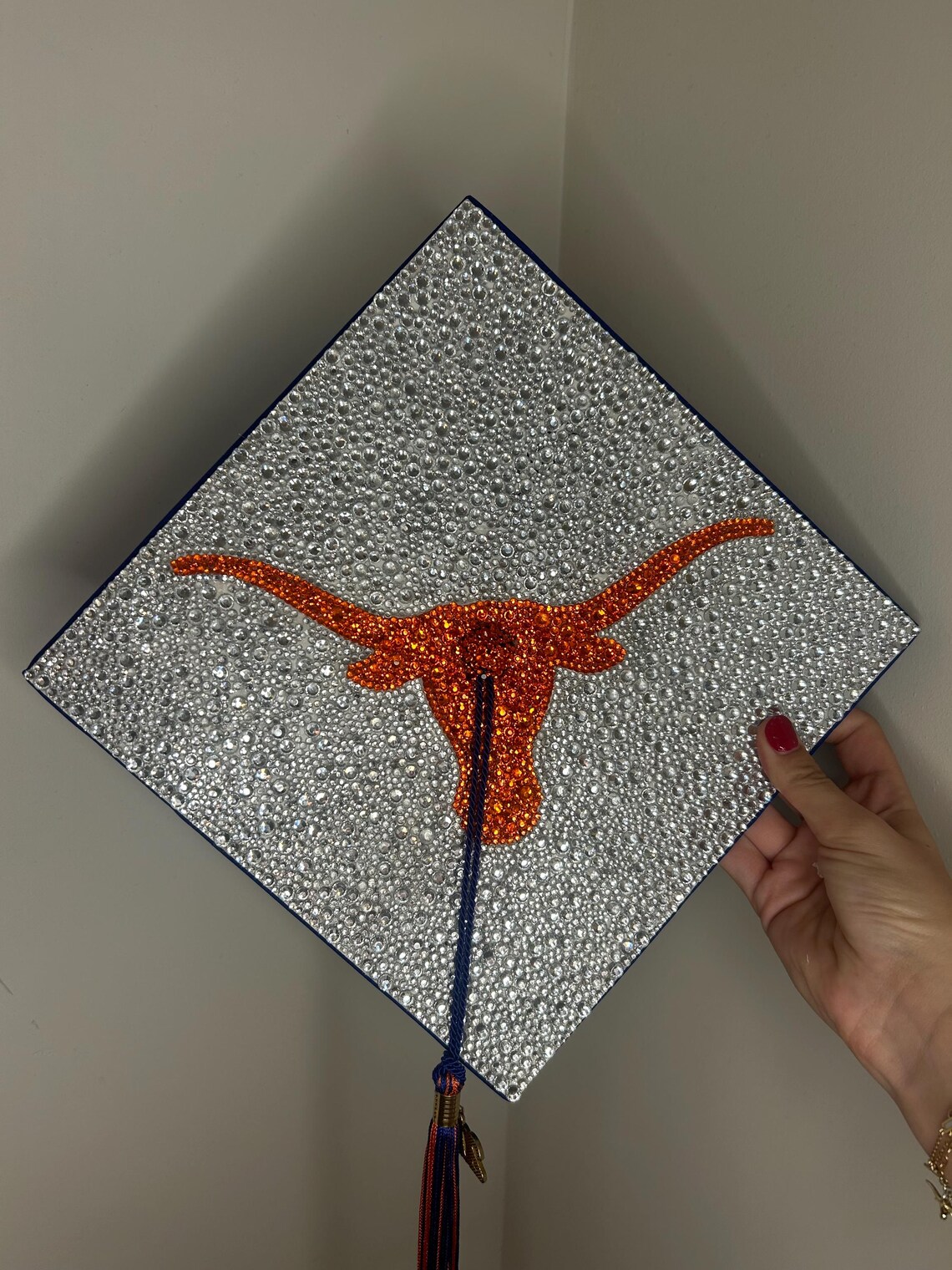 Custom High School or College Completely Bedazzled Graduation Cap ...