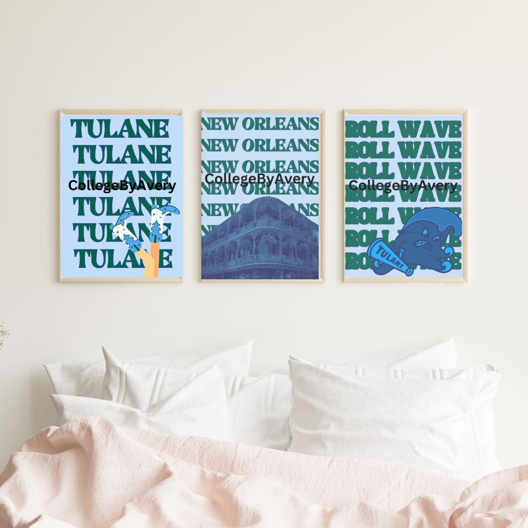 TULANE Pack of Posters Trendy Preppy Gift - Etsy