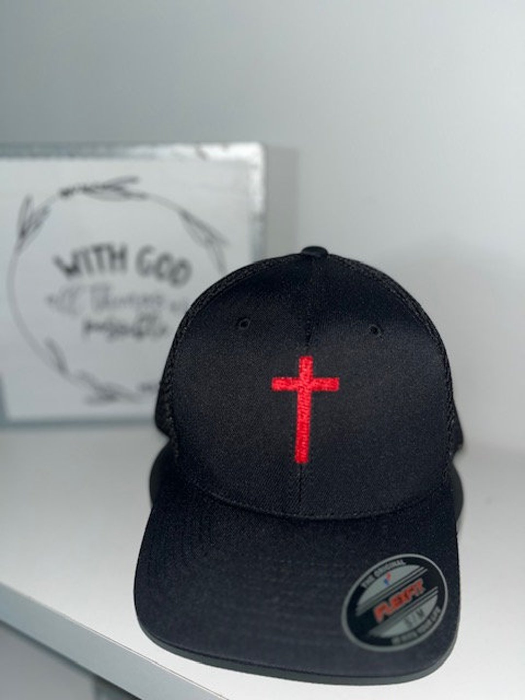 Embroidery Cross Hat, Cross Hat, Faith Cross Hat, Embroidery Faith Hat ...