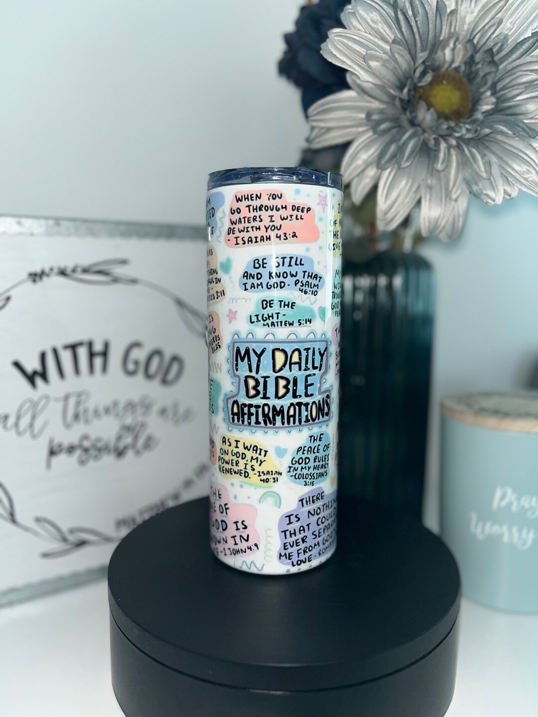 My Daily Bible Affirmations Tumbler / Daily Bible Affirmation Tumbler ...